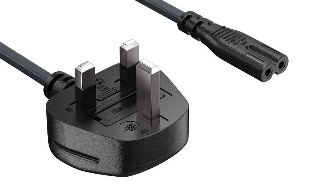 UK power cord BS 1363 plug and socket type G